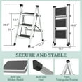 Step Ladder, 3 Step Stool for Adults, 3 Step Ladder Folding Step Stool ...