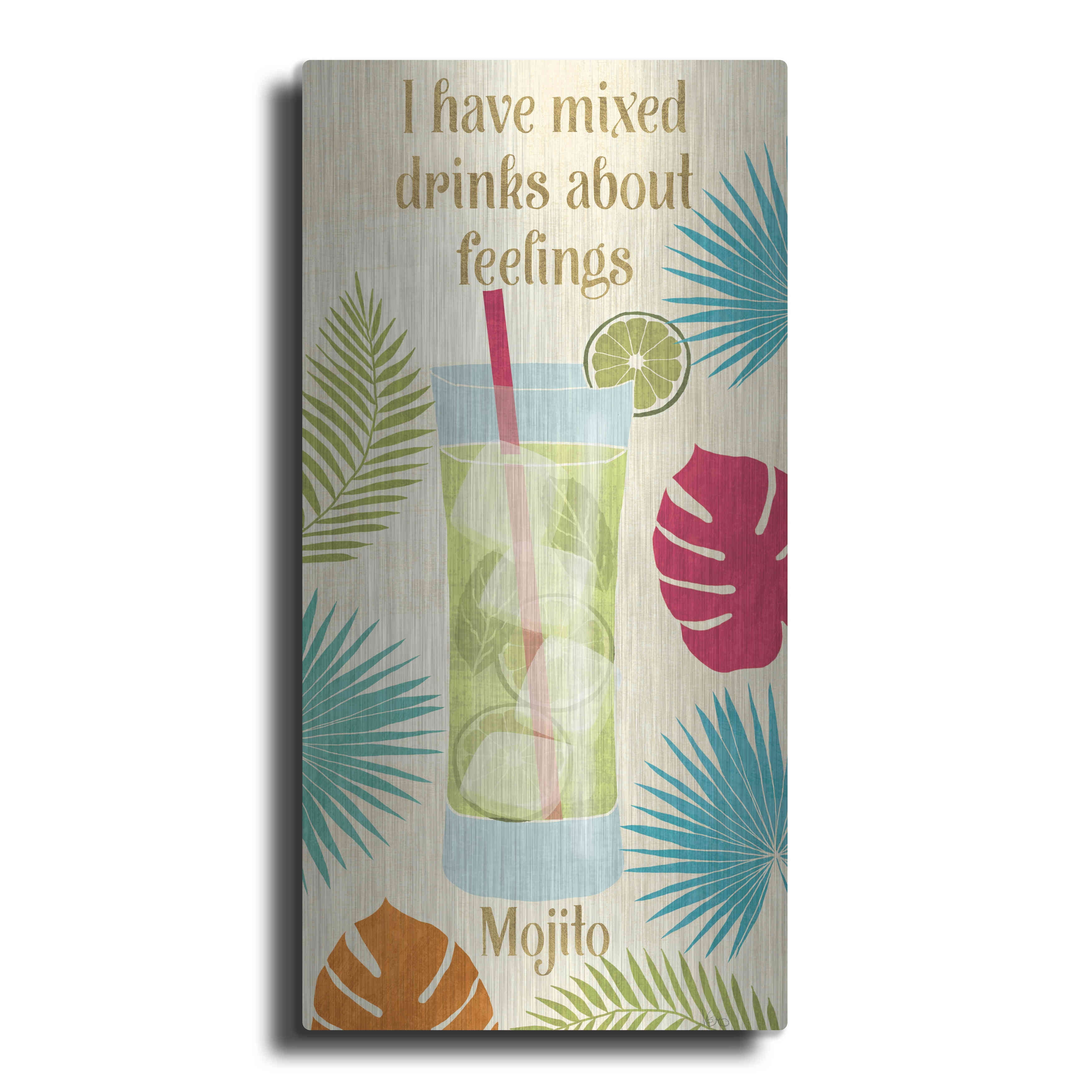 Luxe Metal Art 'Exotic Breeze XVI' by Veronique Charron, Metal Wall Art ...