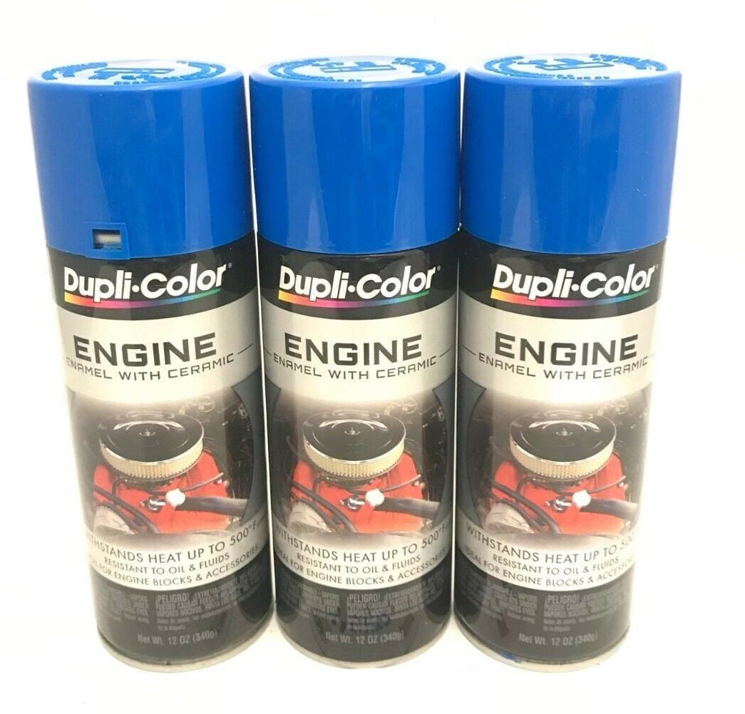 Duplicolor DE1601 - 3 Pack Engine Enamel Paint with Ceramic Ford Blue ...