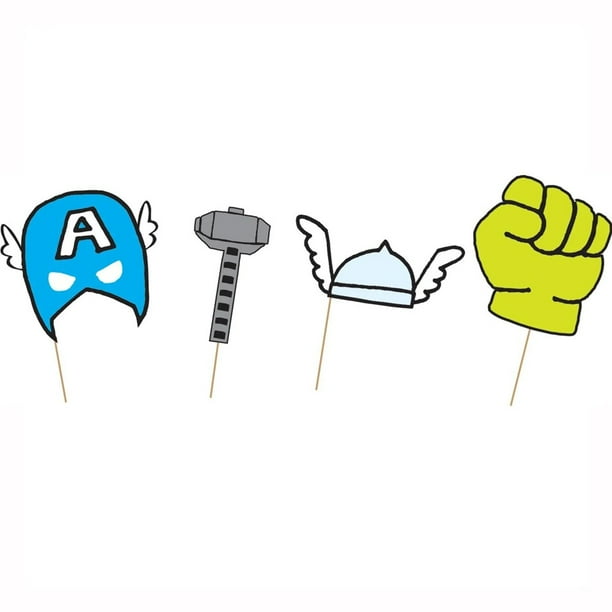 Marvel Avengers Birthday Photobooth Props (Pack of 6) - Walmart.ca