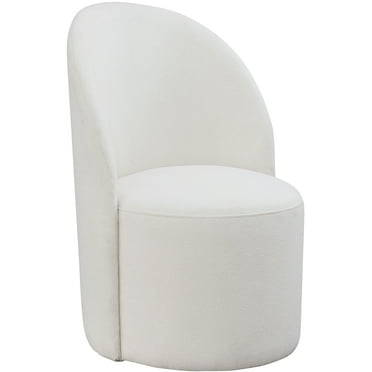 Meridian Furniture Swoon Cream Faux Sheepskin Accent Chair - Walmart.com