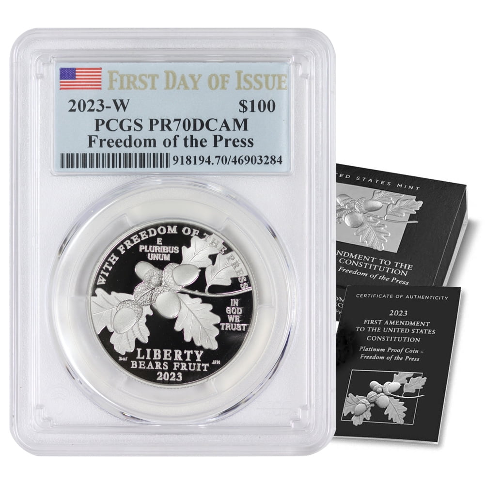 2023-W $100 Platinum Eagle PCGS PR70 Deep Cameo First Day of Issue U.S ...