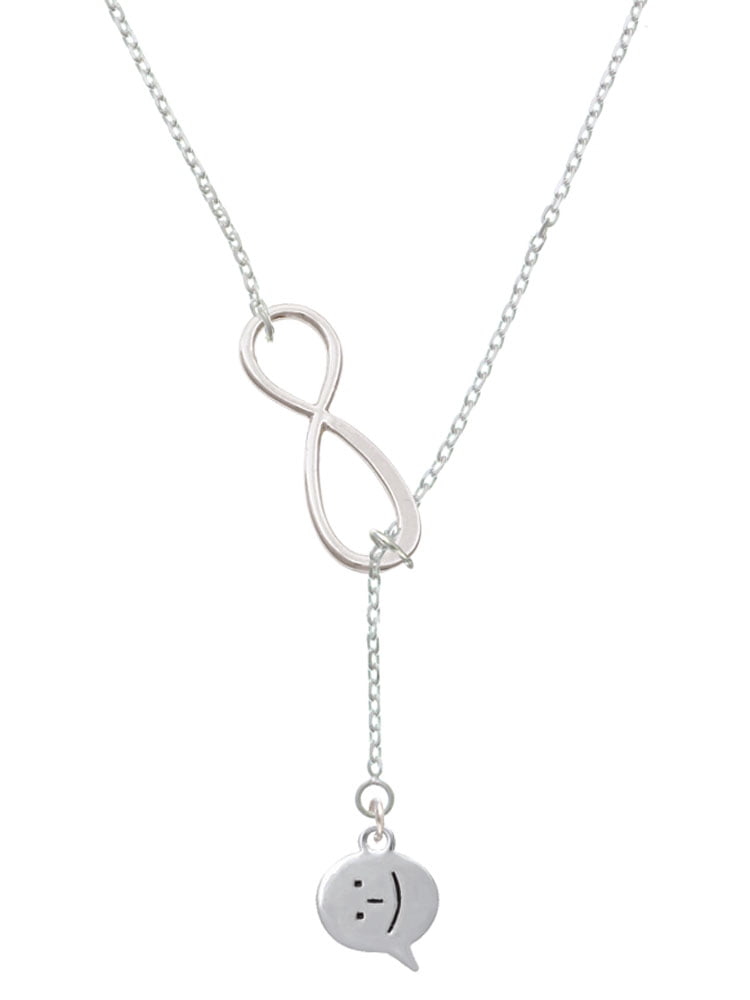 Delight Jewelry Silvertone Emoticon :-) - Smiling - Silver tone Elegant ...