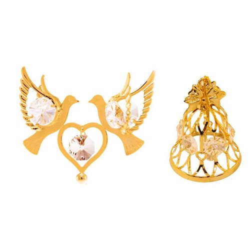 Matashi Crystal 2 Piece Wedding Ornament Set - Walmart.com