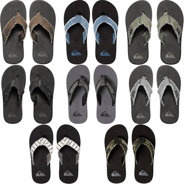 Quiksilver Mens Monkey Abyss Summer Beach Thongs Sandals Flip Flops ...