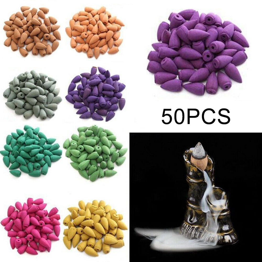 Click here for Pluokvzr 50pcs Back Flow Incense Cones Smoke Buner... prices