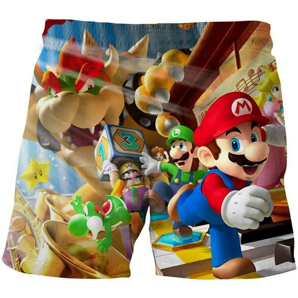 Super Mario Beach Pants, Mario Luigi Yoshi Swimming Trunks, Cartoon ...
