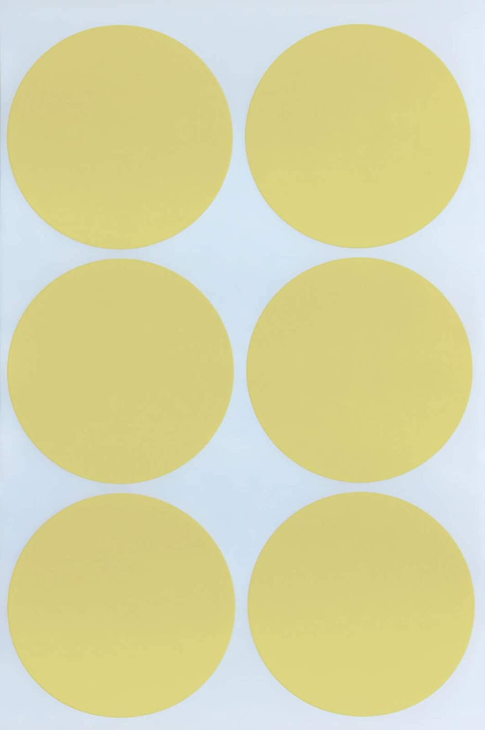 Round Stickers Sheets 50mm - Pastel Yellow Sticker dots 2 inch for All ...