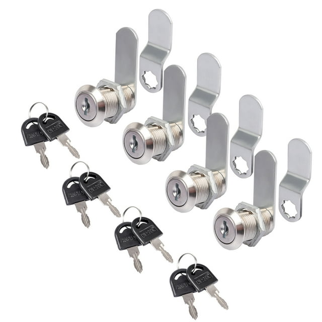 2/4 Packs Cabinet Cam Locks with Seperate Keys Secure Drawer File RV ...
