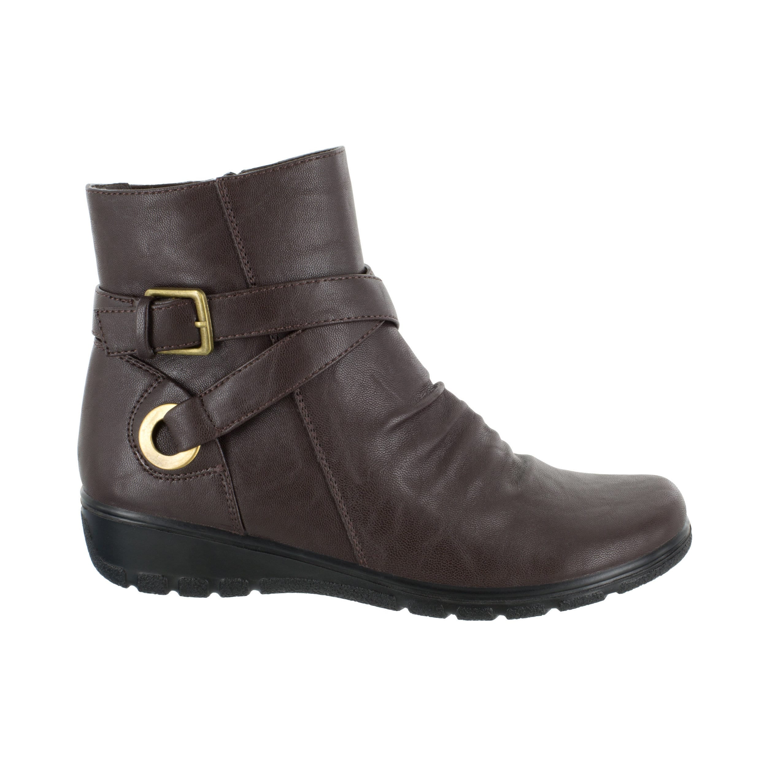 Womens Easy Street Questa Comfort Ankle Booties, Brown - Walmart.com