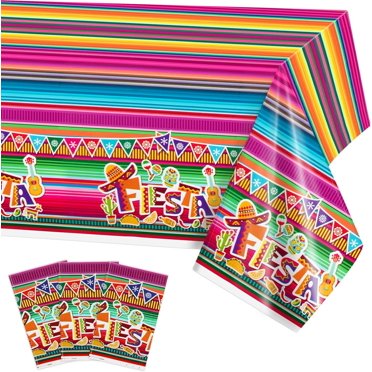 Fun Express Fiesta Sarape Plastic Tablecloth Roll - Walmart.com