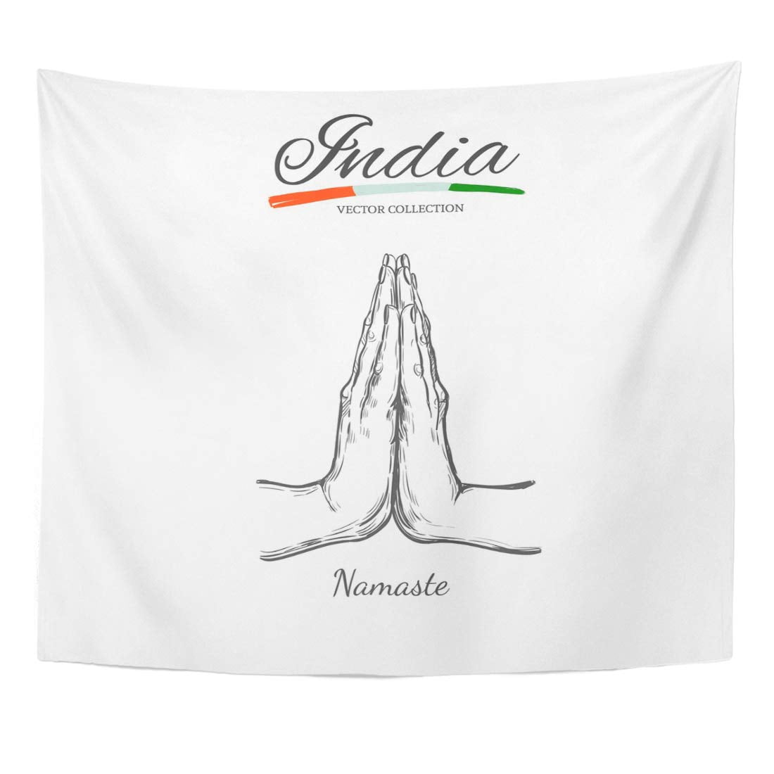Namaste Hands Black And White