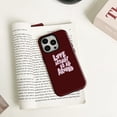 Burgundy & Pink Love Theme Tough Phone Case, Retro Romantic Protective ...
