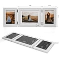 3 Vertical Horizontal 4X6 and 5X7 Picture Frames Hinged Wood Folding ...