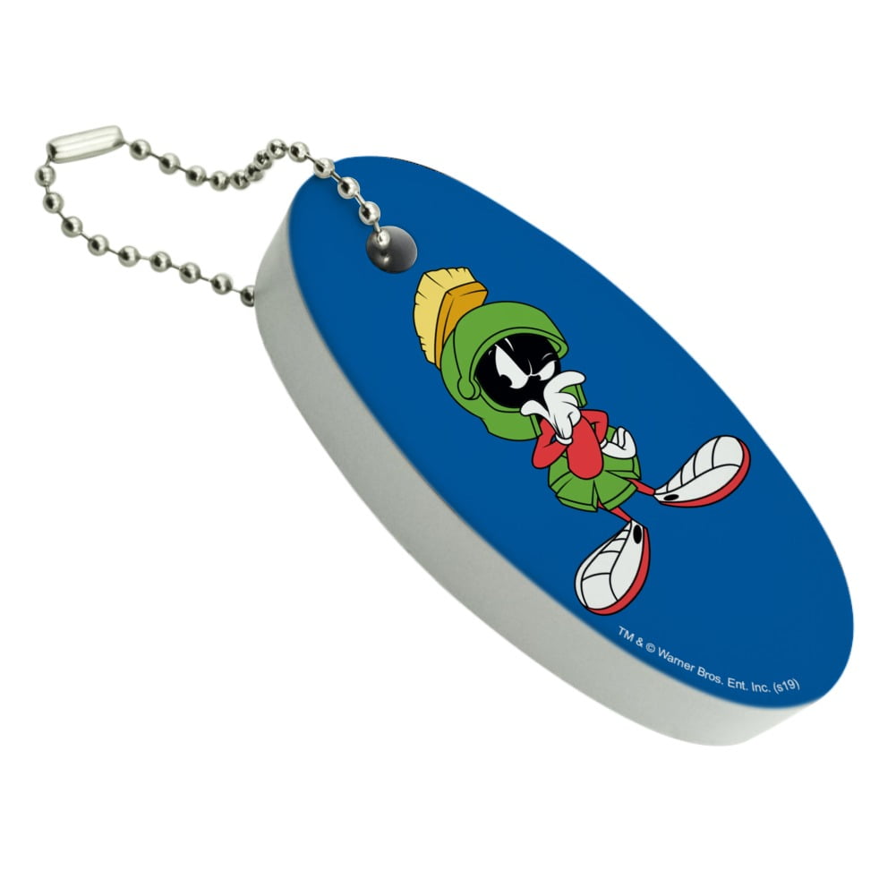 Looney Tunes Marvin The Martian Floating Keychain Oval Foam Fishing ...