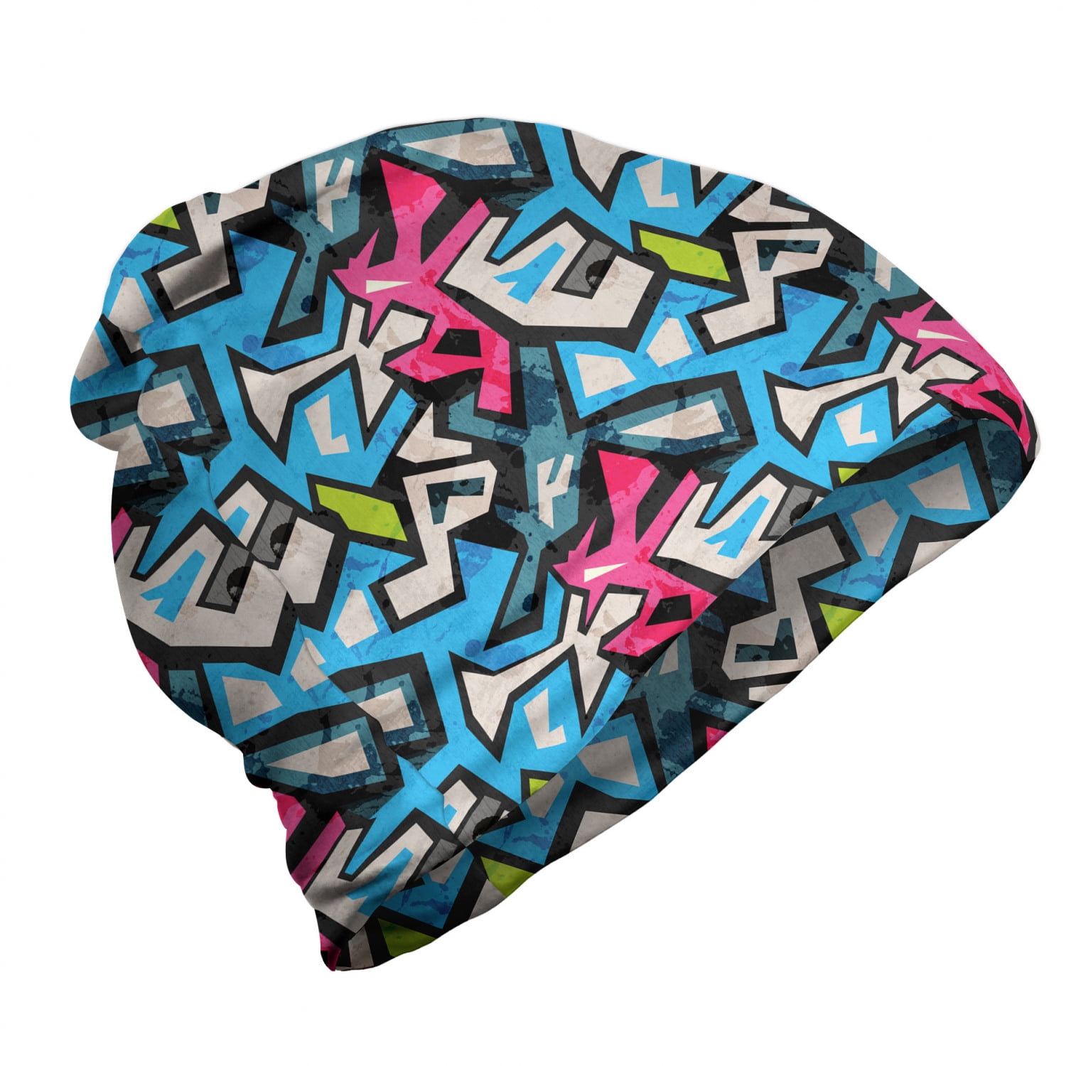 Grunge Unisex Beanie, Street Art Graffiti Funk, Hiking Outdoors ...