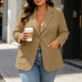 Admvng Blazer Jacket for Women Plus Size Long Sleeve Pocket Lightweight ...