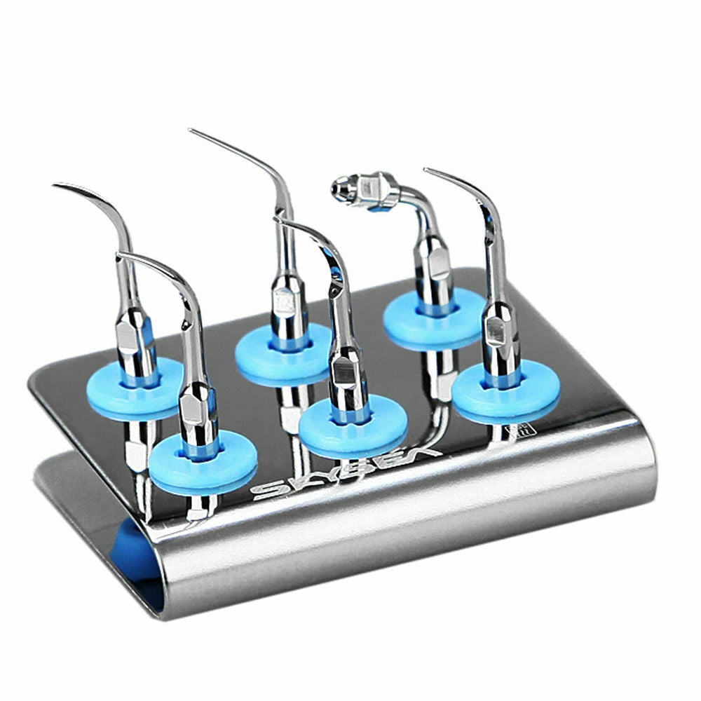 Dental Untrasonic Piezo Scaler Tip 6 Holder Fit Woodpecker Ems Dte