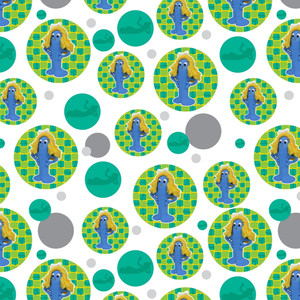 Goo Blue Mermaid Gumby Clay Art Premium Gift Wrap Wrapping Paper Roll ...