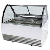 55.5 in. 10 Pan Gelato Display Freezer, Ice Cream Display Freezer ...