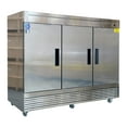 83 in. Three Door Upright Reach-in Commercial Freezer in Stainless ...