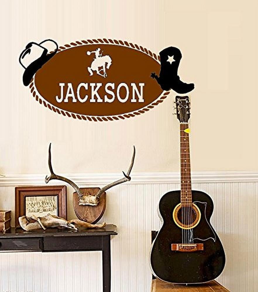 Cowboy ~ Western ~ Monogram (Custom Name) Wall or Window Decal LRG ...