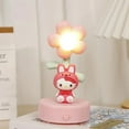 Sanrio Night Light Kuromi Hello Kitty Kawaii Sun Flower Modeling Desk ...