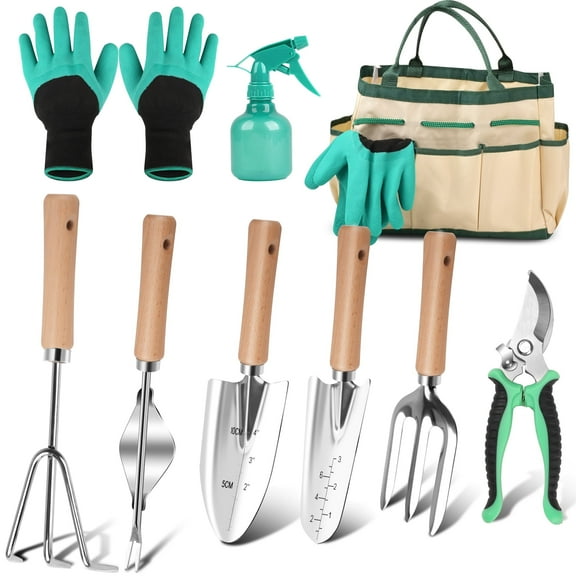 Gardening Tools 9-Piece Heavy Duty Garden Hand Tools with Fashion and ...