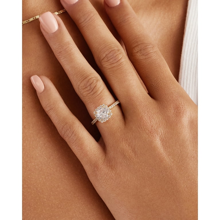 Square halo promise ring store