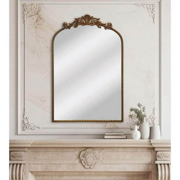 Crystal Gallery Large Gold Hanging Decorative 20 x 30 Filigree Arch Metal Wall Mirror Walmart