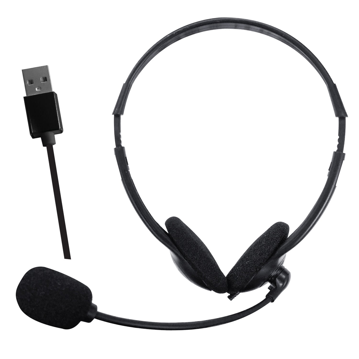 Maxell Stereo Headphones with USB Connection and Boom Microphone, Black ...