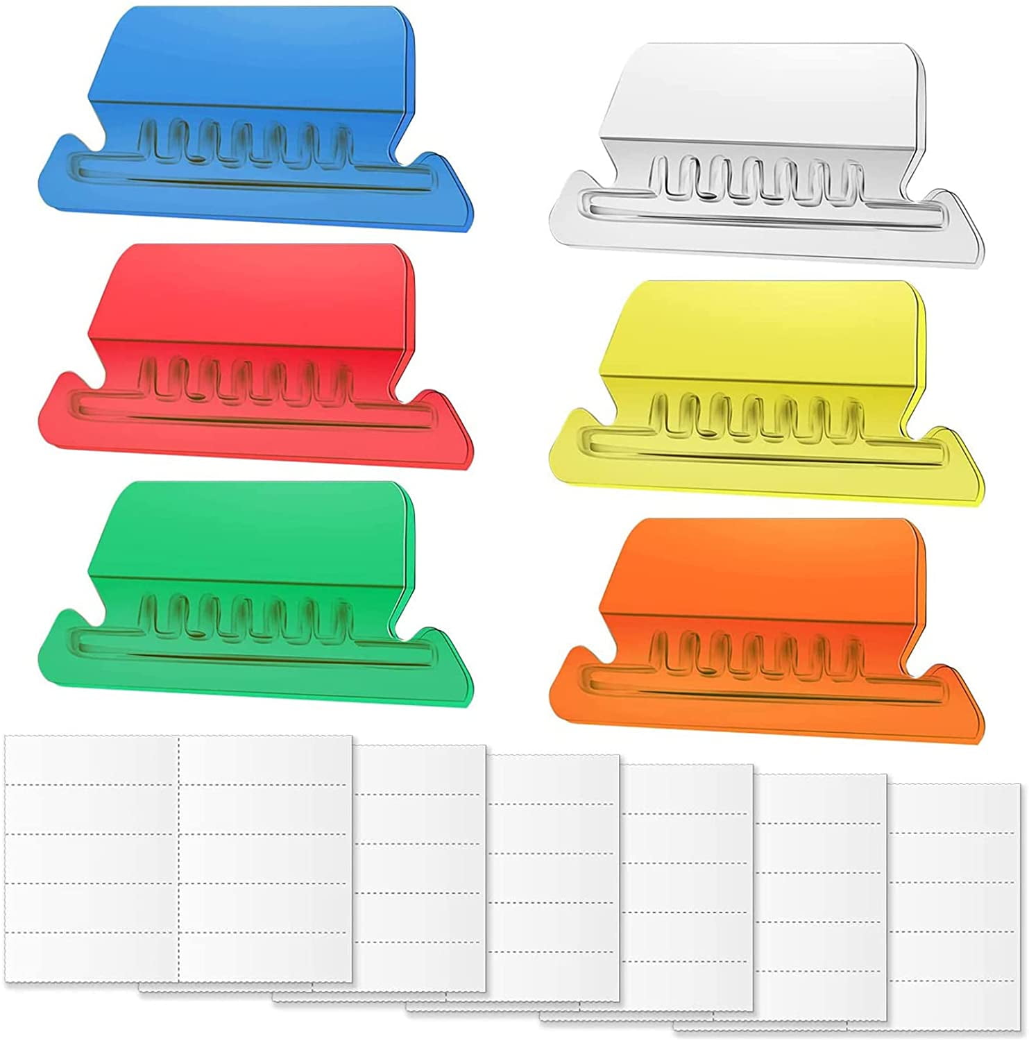 2 Inch 60 Sets Hanging File Tabs And Inserts, Colorful File Folder ...
