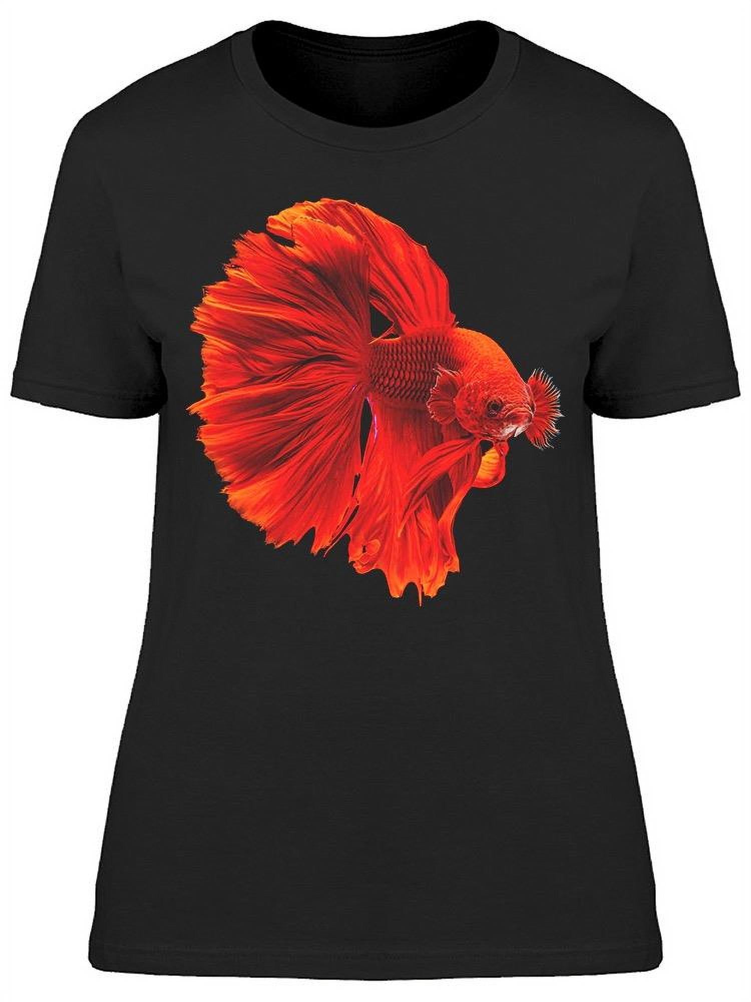 Super Red Cool Siamese Betta T-Shirt Women -Image by Shutterstock ...