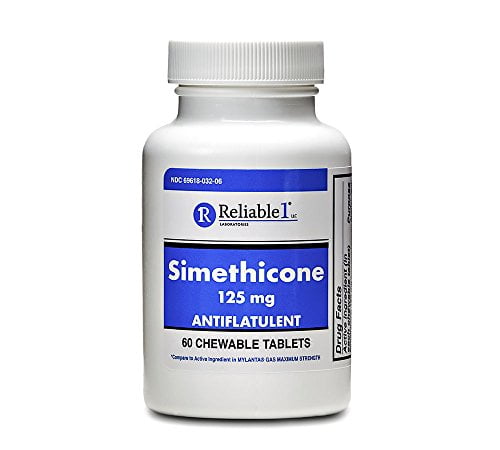 Reliable 1 Simethicone 125 mg Anti-Gas 60 Peppermint Tablets Each ...