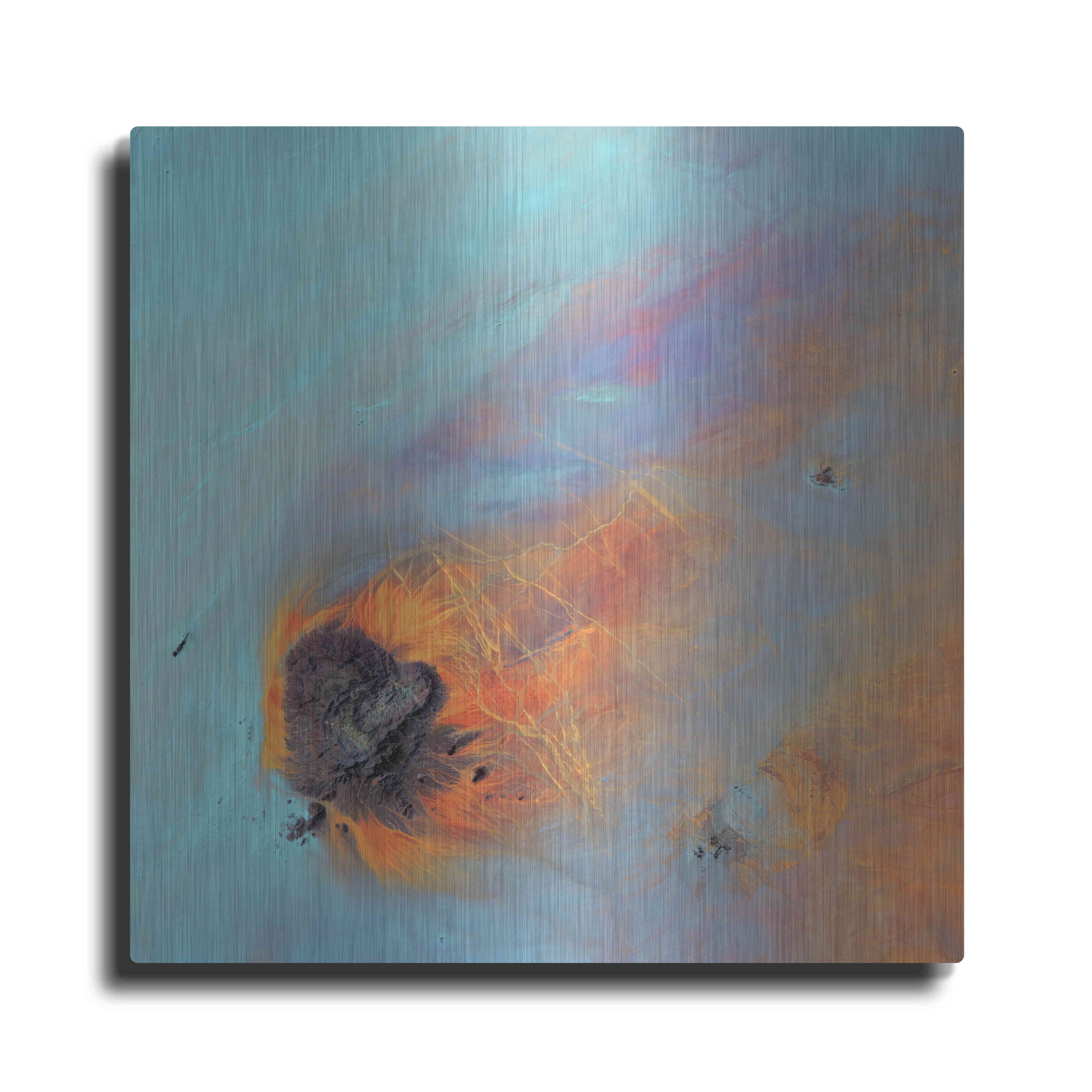 Luxe Metal Art 'Earth as Art: Re-Entry,' Metal Wall Art, 24"x24 ...