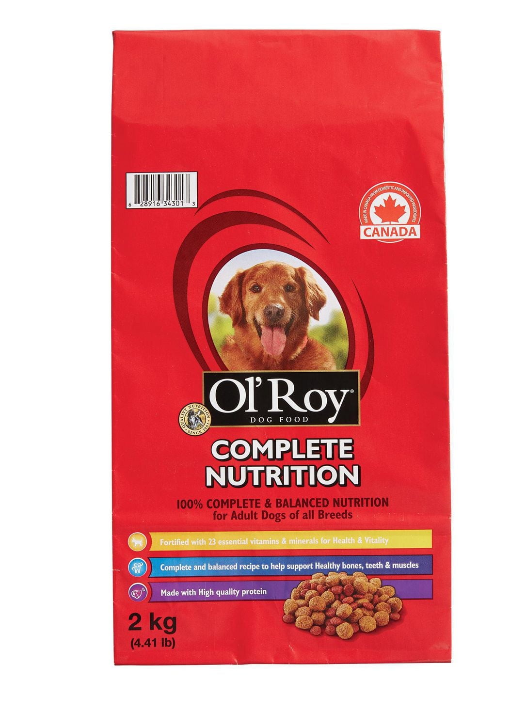 Ol' Roy Complete Nutrition Savoury Pork & Chicken Flavours Dry Dog Food ...