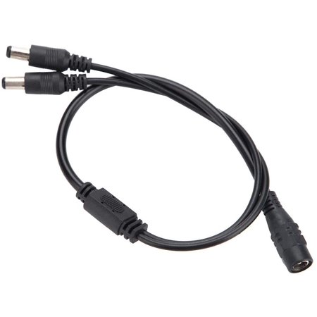 Plannu CCTV Power Splitter, 12V DC 5.5x2.1mm Female to Male Plug Port ...