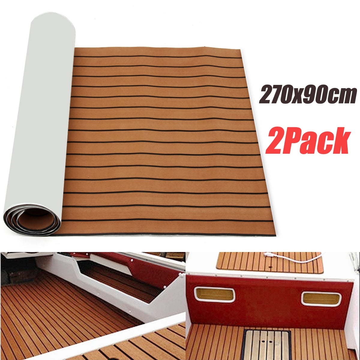 2Pcs 35.4'' x 106.30" 5/6mm Thickness Marine Boat Sheet EVA Foam Faux ...