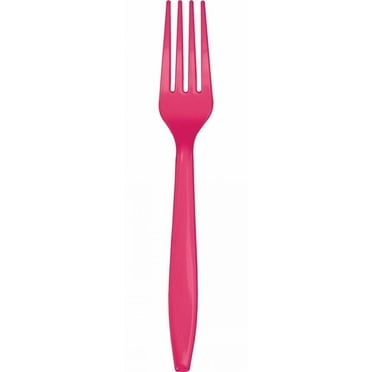 Touch of Color Premium Cutlery Pink Plastic 24 Count Forks - Walmart.com