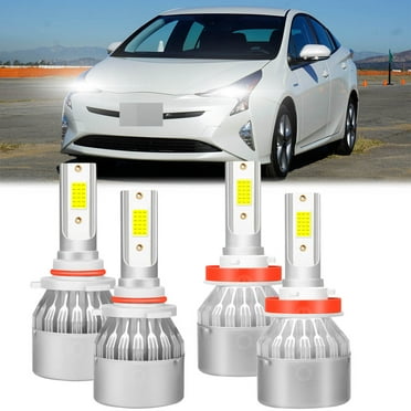 AUIMSOCO Led Headlights Combo 4-Pack 9005+H11 Hi/Lo Bulbs Lights White 6000k Kit 8000 Lumens For ...