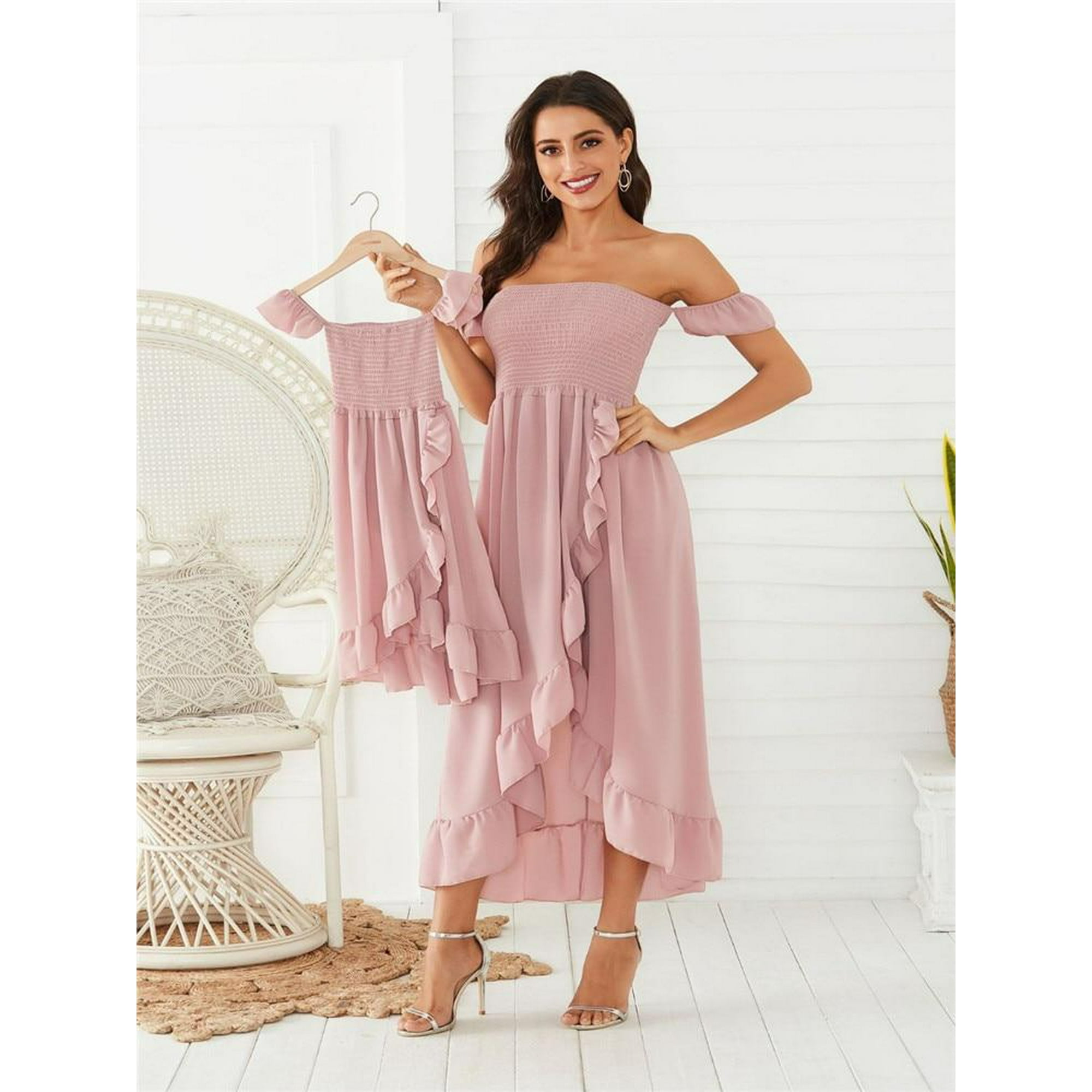 Click here for M0mlife Mother Daughter Dress Ruffle Family Matchi... prices