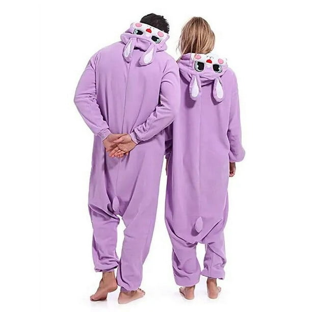 Purple Rabbit Cartoon Men Cosplay Costume One-Piece Pijamas Animal ...
