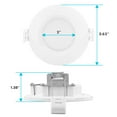 Luxrite 16 Pack 3 Inch Ultra Thin LED Recessed Light J-Box 6W 5 Color ...