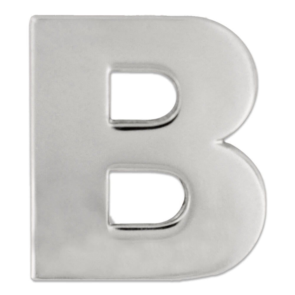 PinMart's Silver Letter B Alphabet Lapel Pin - Walmart.com