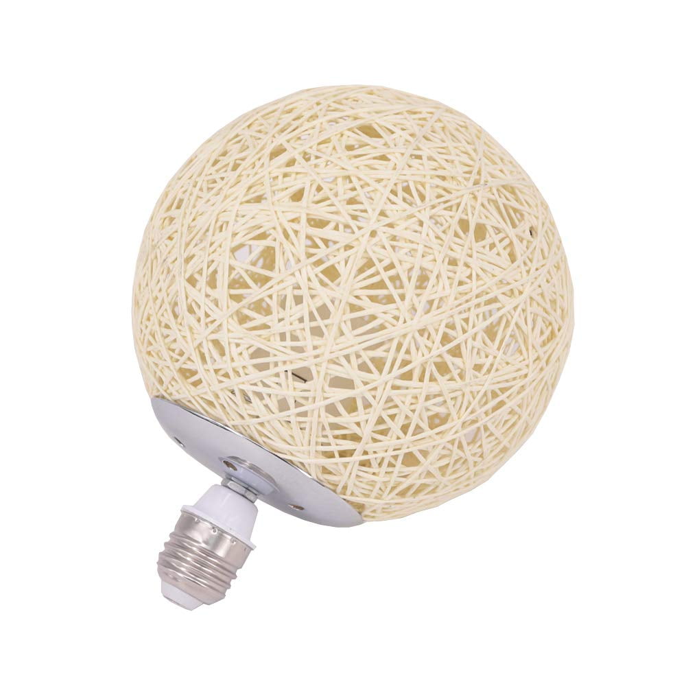 FSLiving E26 Rattan Hollow Globe Lampshade Light Sockets Loft Style ...