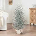 Holiday Time 3ft Snowy Christmas Tree Burlap Base - Walmart.com