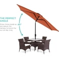 ZMMOO 10ft Outdoor Steel Polyester Market Patio Umbrella w/Crank, Easy ...