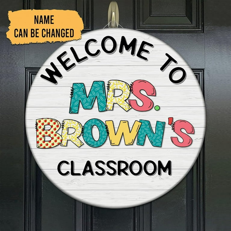 Door Sign Welcome To Our Classroom Display Modern Boho Rainbow Theme ...