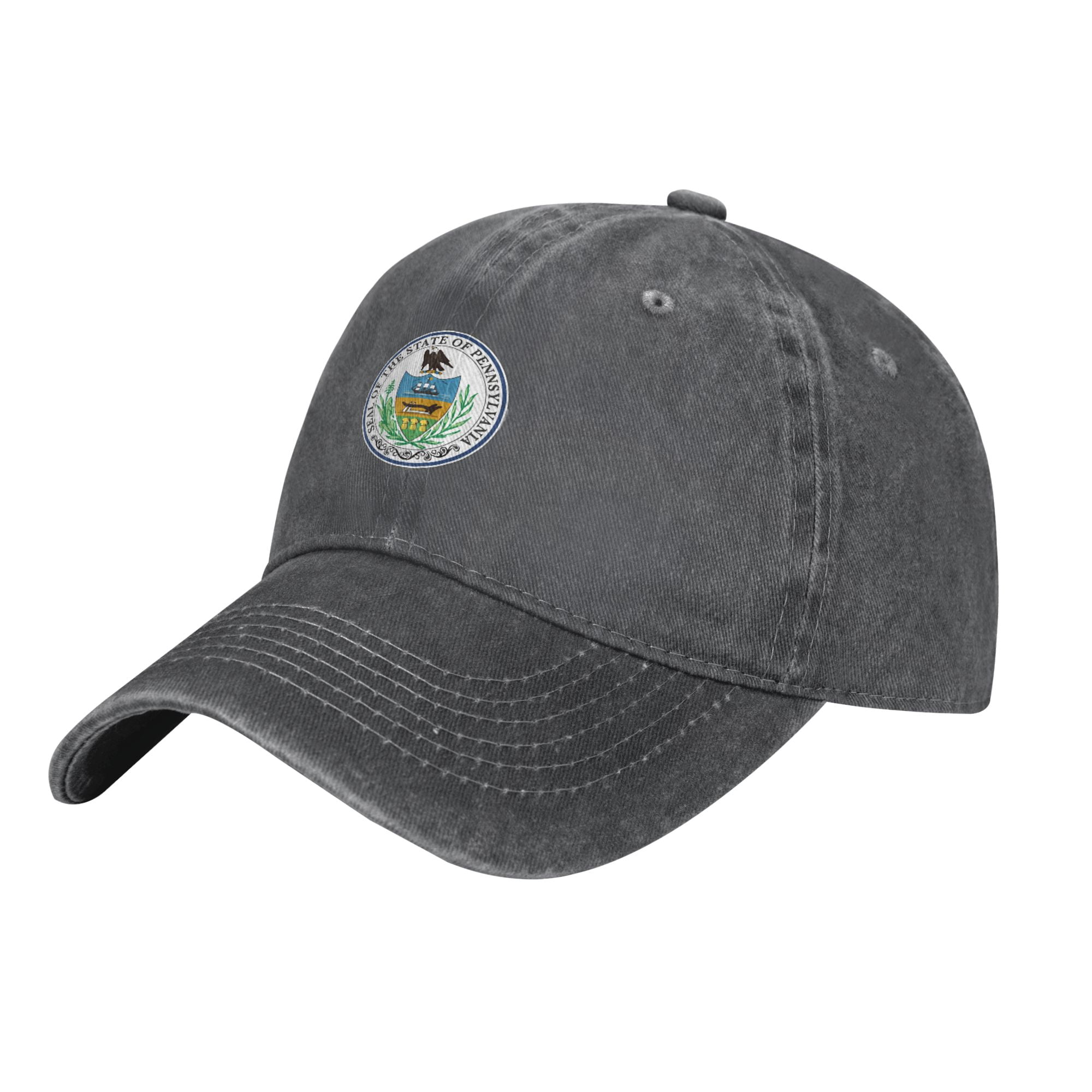 Pennsylvania State Seal Emblem Prints Baseball Cap, Adjustable Washed ...