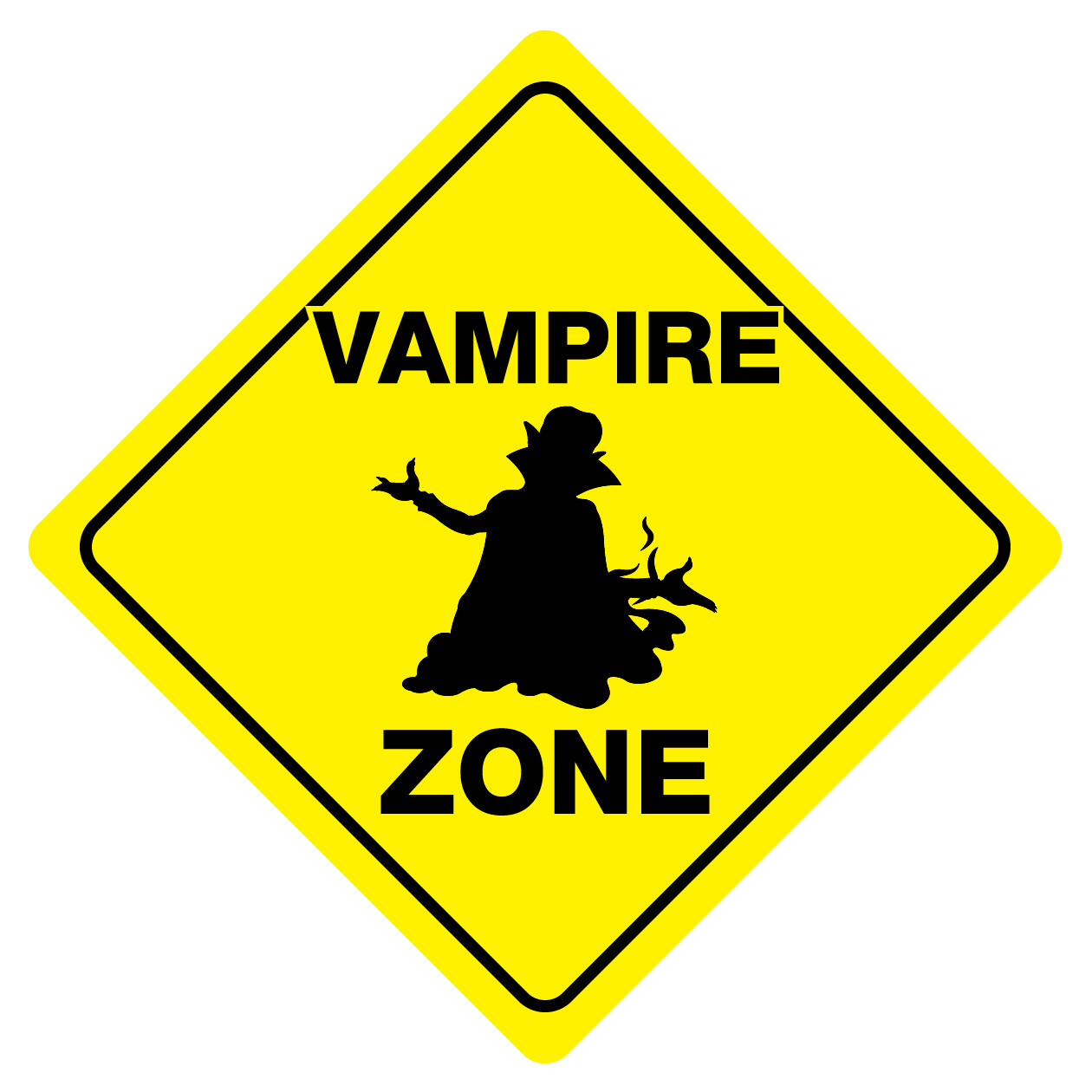 VAMPIRE ZONE Funny Novelty Xing Sign - Walmart.com